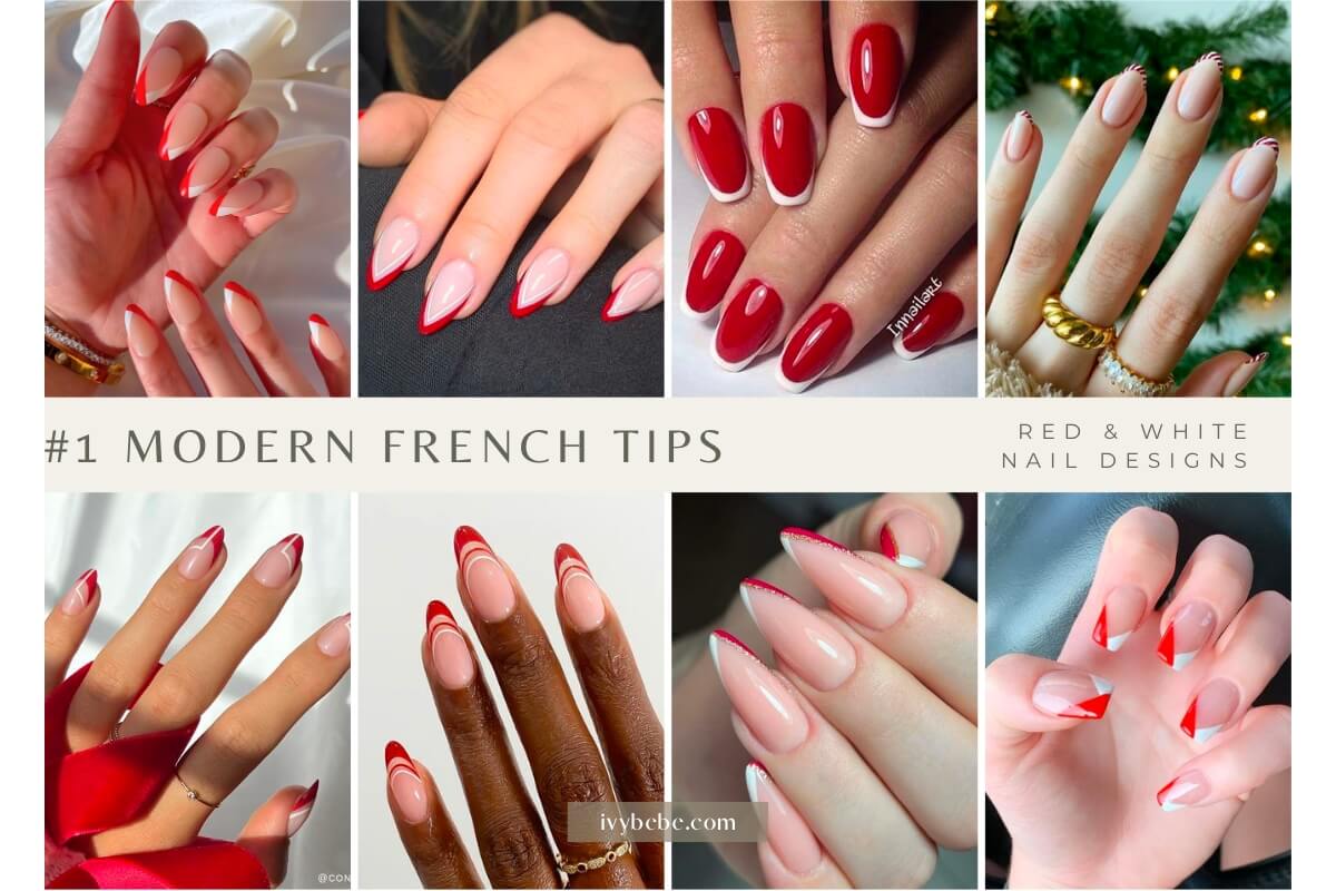 21 Captivating Red And White Nails For Every Occasion - Ivybebé