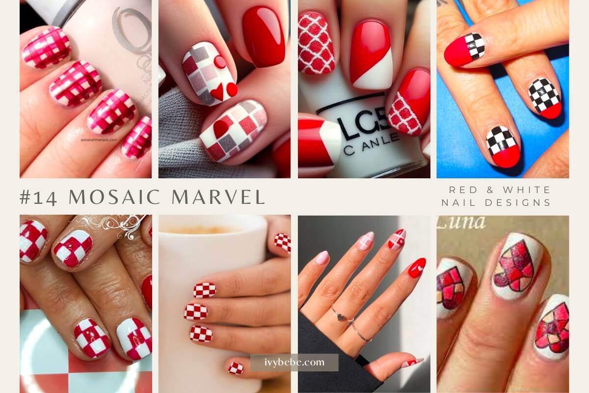 21 Captivating Red And White Nails For Every Occasion - Ivybebé