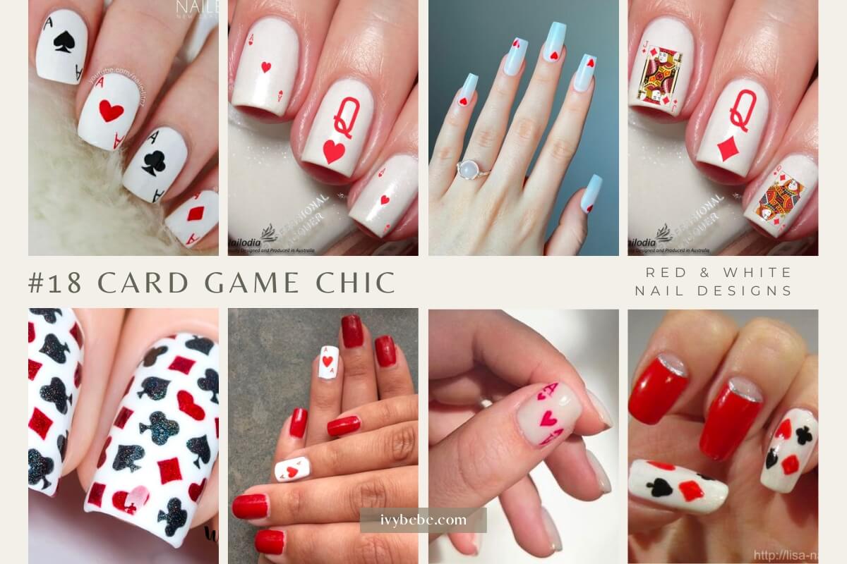 21 Captivating Red And White Nails For Every Occasion - Ivybebé