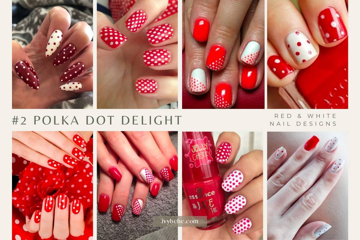 21 Captivating Red And White Nails For Every Occasion - Ivybebé