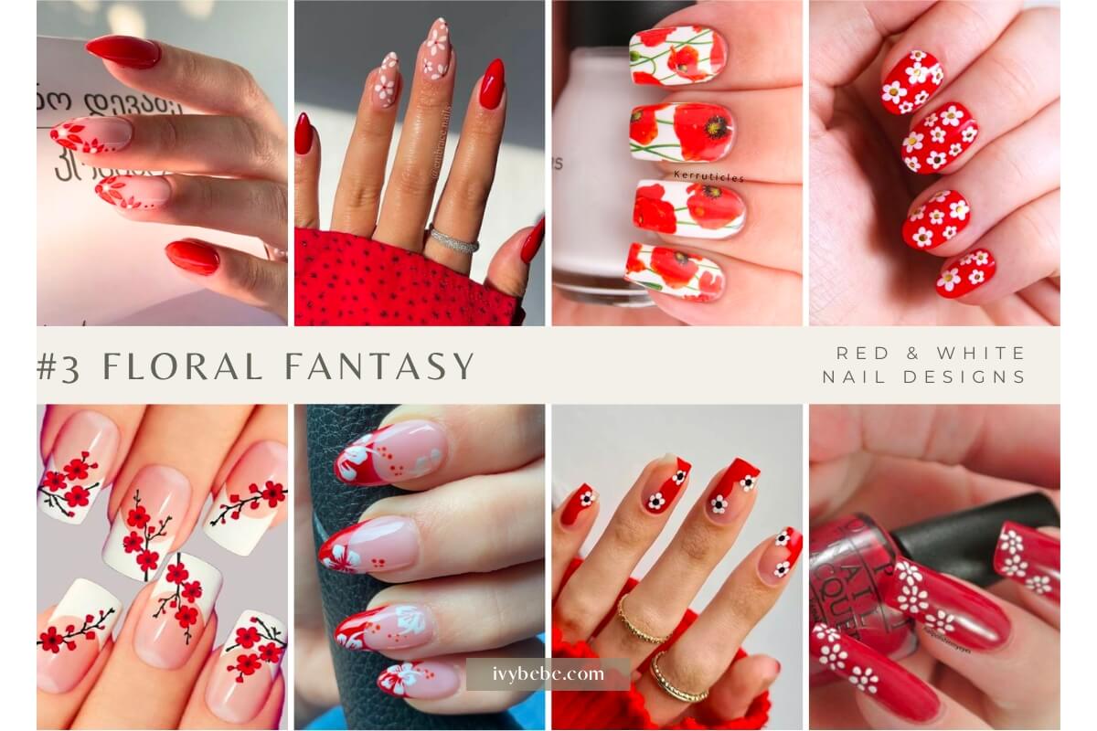 21 Captivating Red And White Nails For Every Occasion - Ivybebé