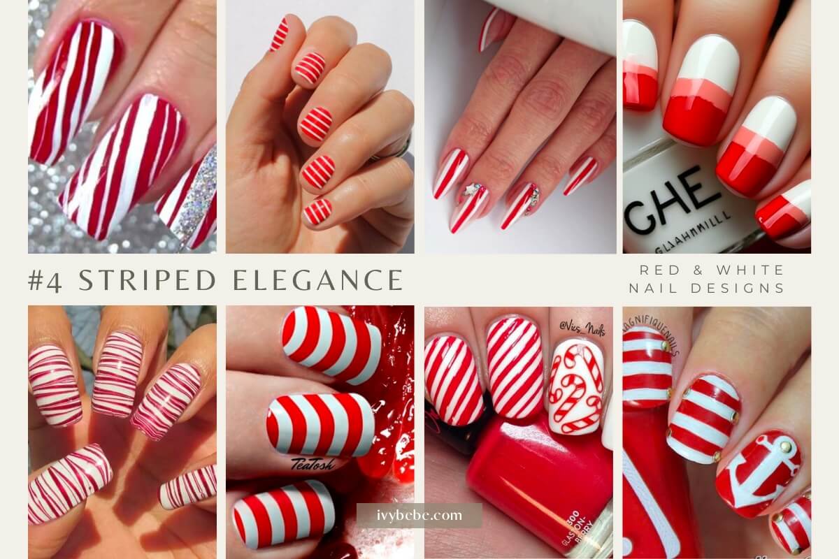 21 Captivating Red And White Nails For Every Occasion - Ivybebé
