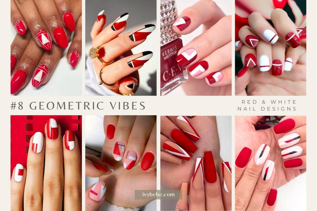 21 Captivating Red And White Nails For Every Occasion - Ivybebé