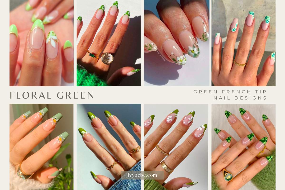21 Dazzling Green French Tip Nails To Elevate Your Glamour - Ivybebé