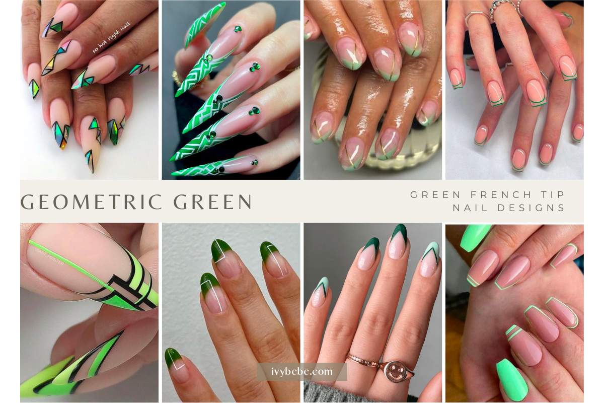 21 Dazzling Green French Tip Nails To Elevate Your Glamour - Ivybebé