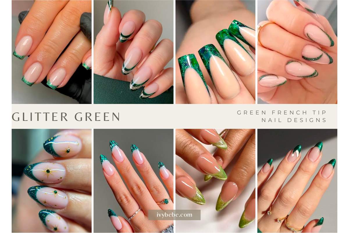 21 Dazzling Green French Tip Nails To Elevate Your Glamour - Ivybebé