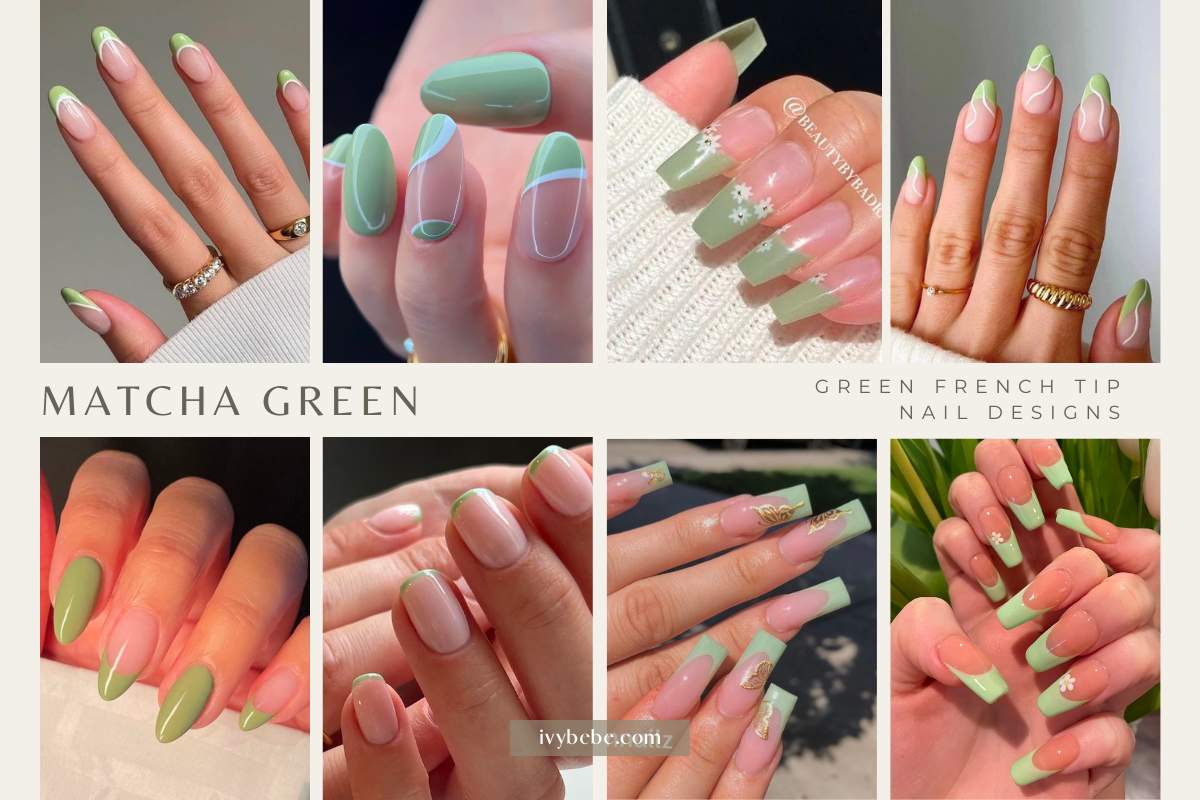 21 Dazzling Green French Tip Nails To Elevate Your Glamour - Ivybebé