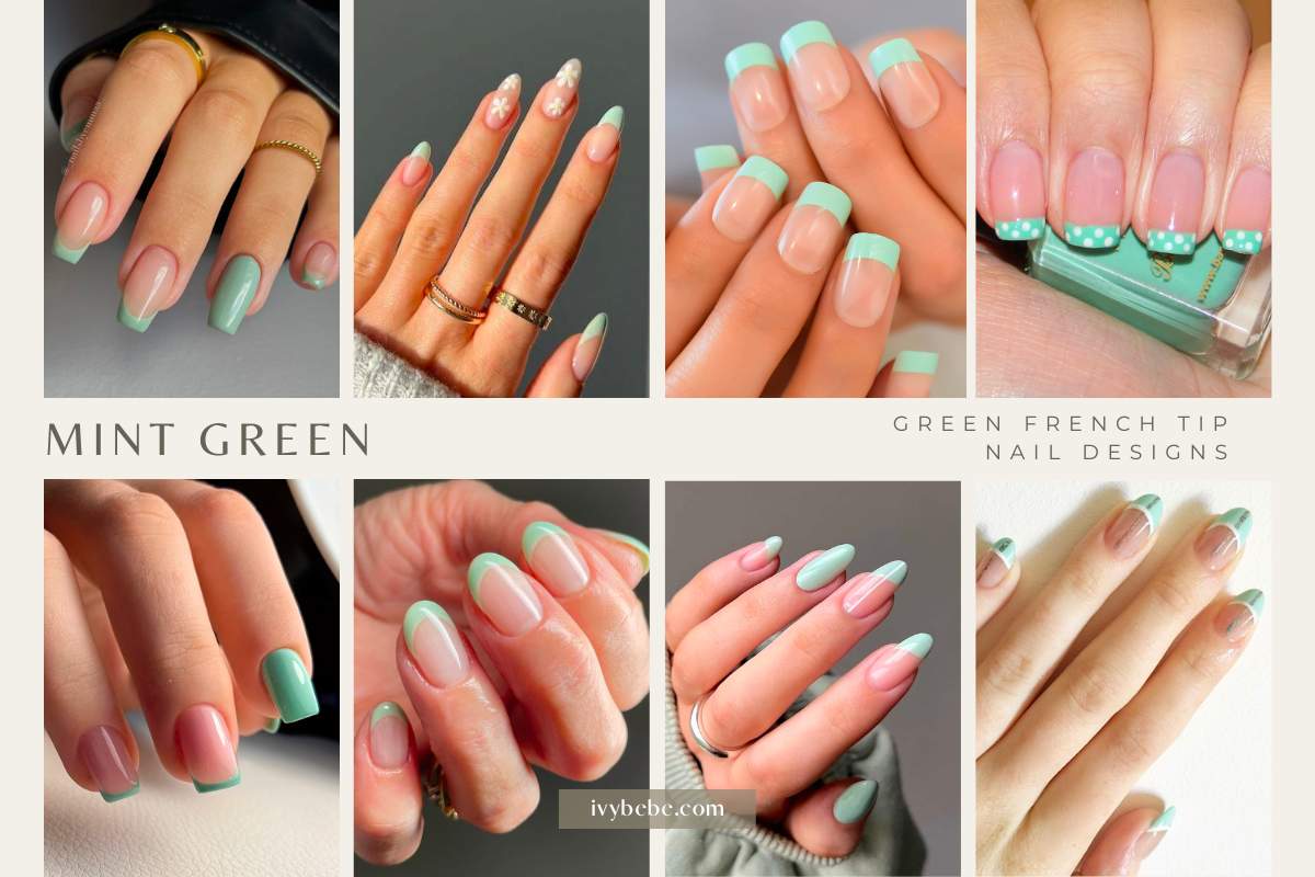 21 Dazzling Green French Tip Nails To Elevate Your Glamour - Ivybebé