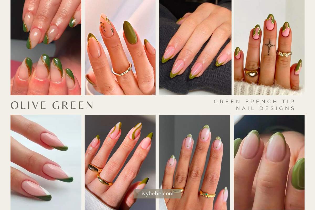 21 Dazzling Green French Tip Nails To Elevate Your Glamour - Ivybebé