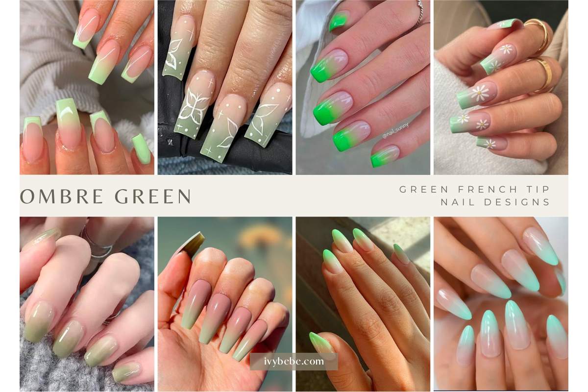 21 Dazzling Green French Tip Nails To Elevate Your Glamour - Ivybebé