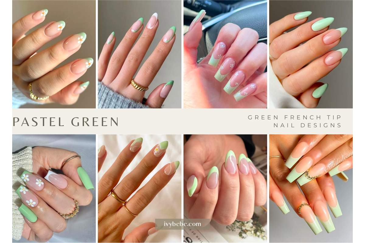 21 Dazzling Green French Tip Nails To Elevate Your Glamour - Ivybebé