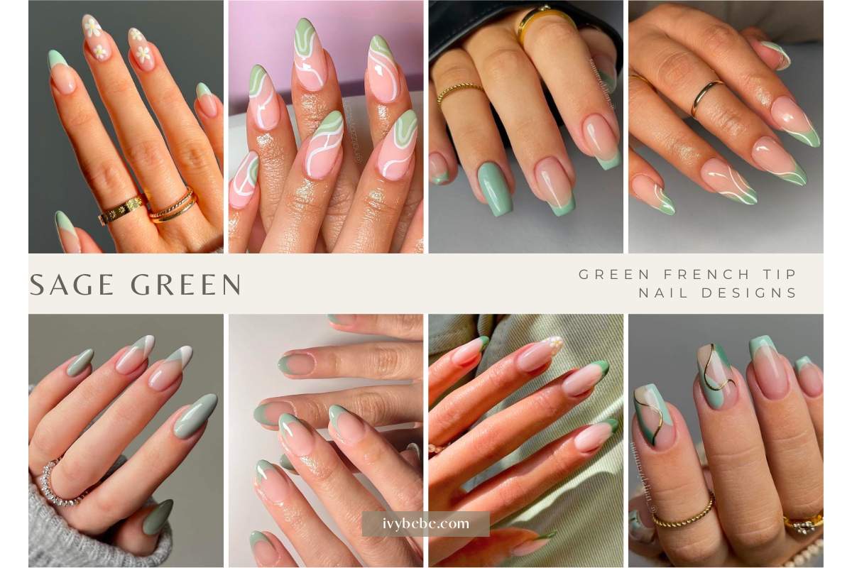 21 Dazzling Green French Tip Nails To Elevate Your Glamour - Ivybebé