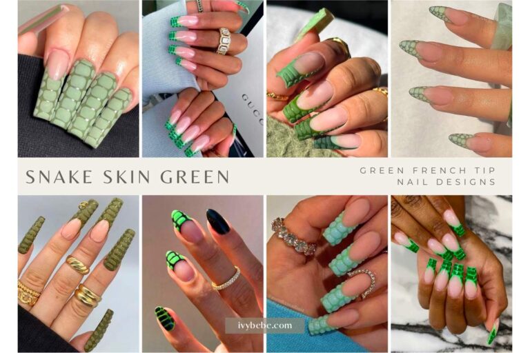 21 Dazzling Green French Tip Nails To Elevate Your Glamour - Ivybebé